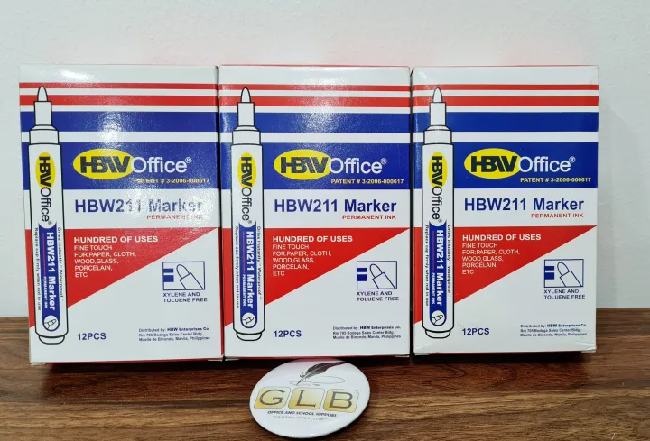 1 BOX HBW211 PERMANENT MARKER | Lazada PH