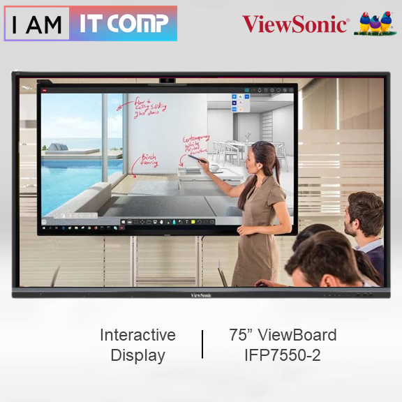 ViewSonic ViewBoard IFP7550-2 75 Inch 4K UHD Interactive Display ...