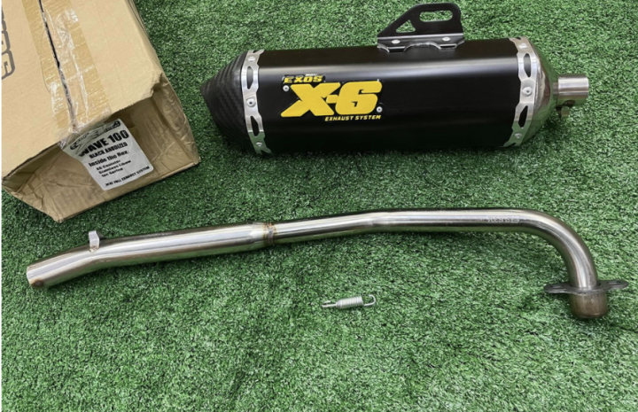 EXOS X6 PIPEe FOR ALL MOTORCYCLE UNITS (Mio Sporty/M3/Aerox/Click/Nmax ...