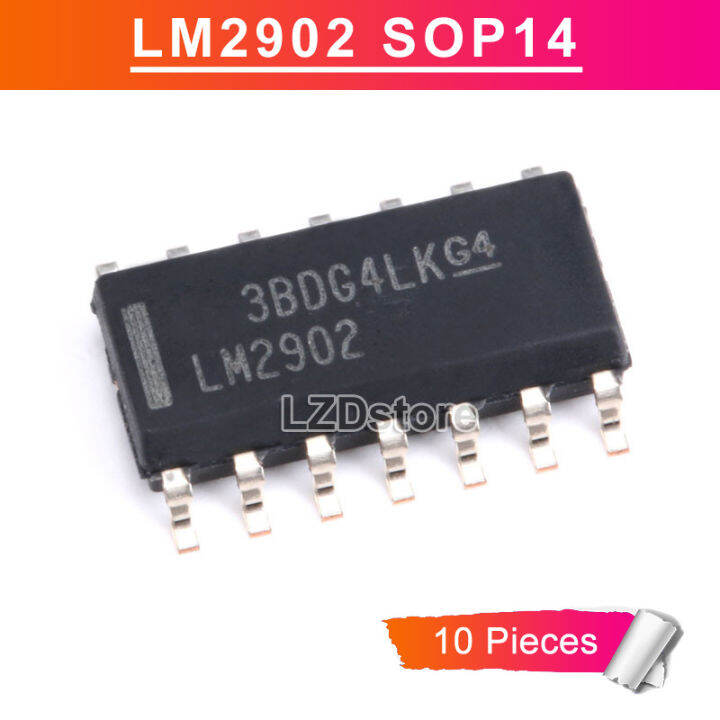 10pcs LM2902 SOP14 LM2902DR LM2902DG SOP-14 SOP SMD Single Supply Quad ...