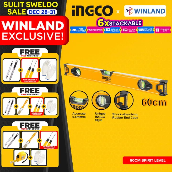 INGCO by Winland Spirit Level 60 cm HSL08060 Level Bar | Lazada PH