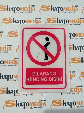 Papan Nama Sign Board Acrilik Dilarang Kencing Disini | Lazada Indonesia