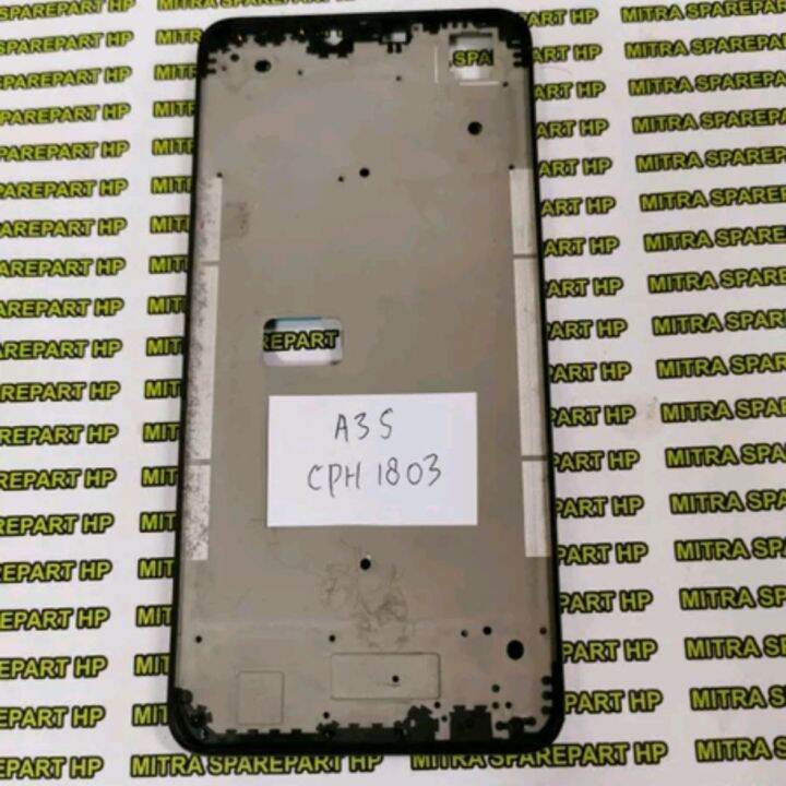 FRAME BEZEL TULANG TENGAH TATAKAN LCD OPPO A3S CPH1803 ORIGINAL ...