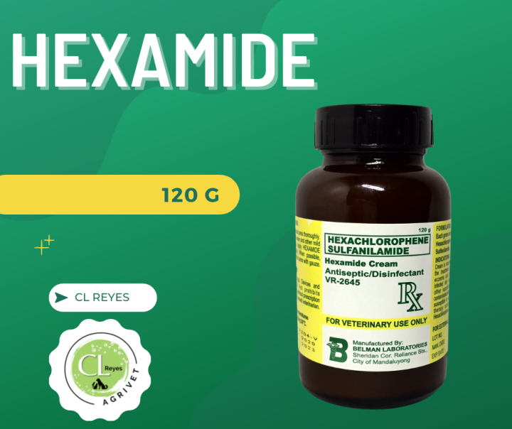 [CL REYES] HEXAMIDE CREAM 120G ANTISEPTIC DISINFECTANT FOR ANIMAL WOUND ...