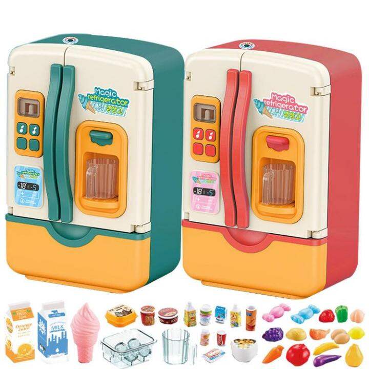 Refrigerator Play Toy Miniature Toys Dollhouse Refrigerator Kitchen ...