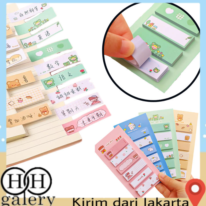 Sticky Notes Lucu 6IN1 Tempelan Kertas Catatan 120 Lembar Notes Kertas ...