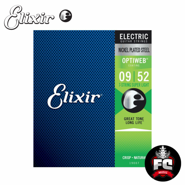 Elixir 9 52 Electric Nickel Plated Steel Standard Gauge 7-String with OPTIWEB Coating | Lazada PH