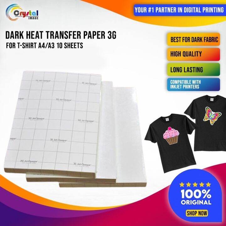 Dark Transfer Paper [Jet Opaque A3 / A4 (10pcs/pack)] | Lazada PH
