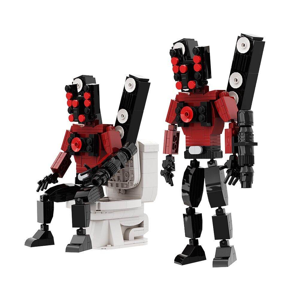 โมเดลฟิกเกอร์ อนิเมะ Skibidi Toilet Building Blocks Monitor Man ...