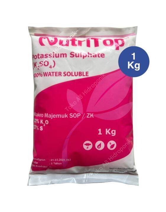 Pupuk K2SO4 Kalium Sulfat NutriTop Hidroponik SOP 1 Kg | Lazada Indonesia