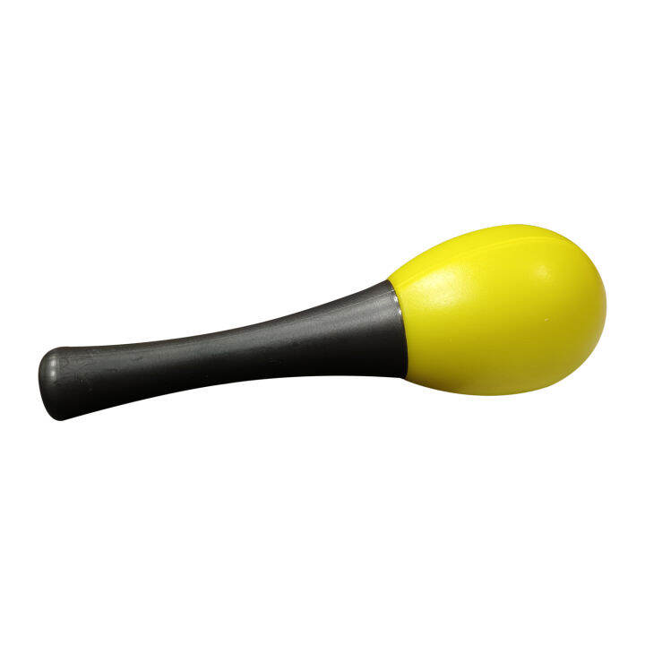 Plastic Egg Shaker with handle (Black/yellow) Percussion Instrument ...