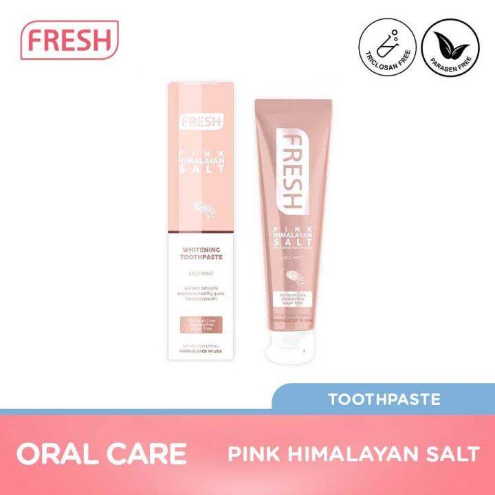 ☟Fresh Pink Himalayan Salt Toothpaste (120ml) - For Healthy Teeth and ...