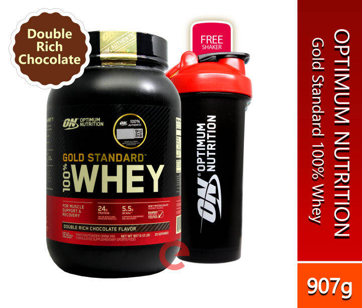 Optimum Nutrition Gold Standard 100% Whey Double Rich Chocolate Flavour 907g | Lazada