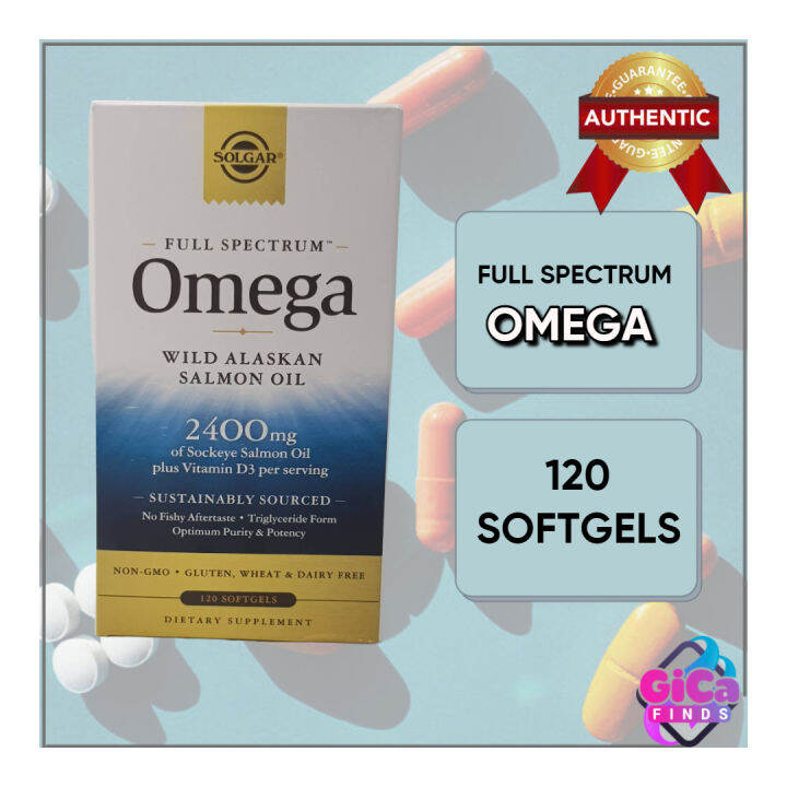 Solgar Full Spectrum Omega Wild Alaskan Salmon Oil 120 Softgels | Lazada PH
