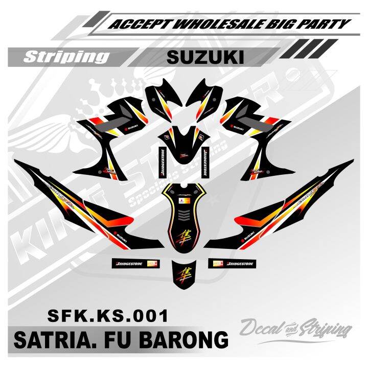 Sticker Striping Decal Full Body Suzuki SATRIA. FU BARONG - Striping ...