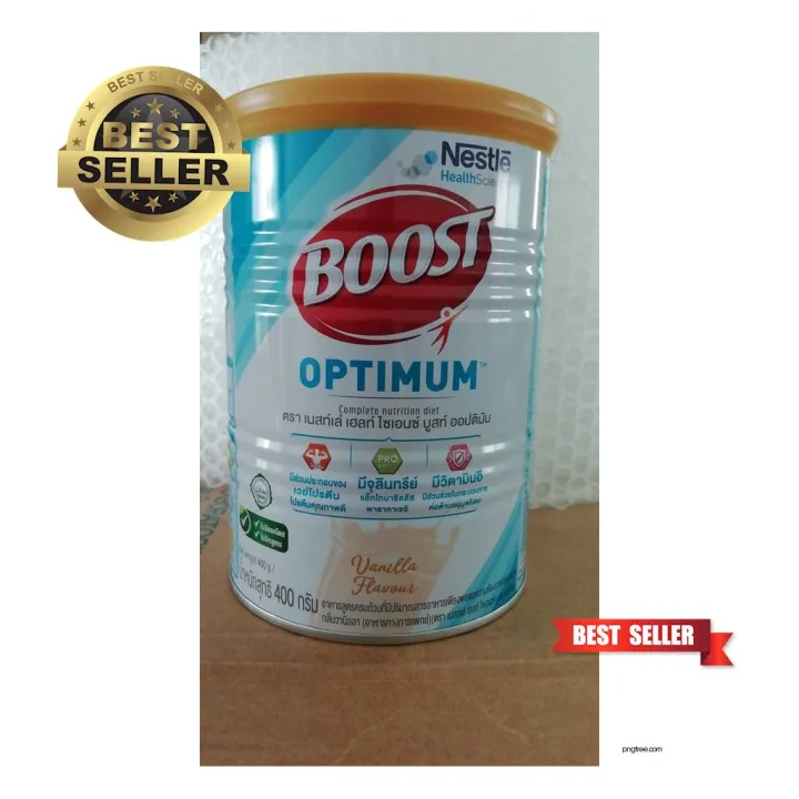 สินค้าขายดี!!! ## Nestle Nutren Boost Optimum อาหารเสริม นิวเทรน ออปติมัม 400 กรัม Exp.1/10/2022 ...