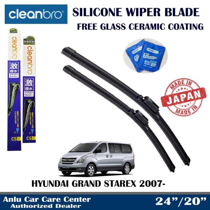 CLEANBRO Silicone Wiper Blade Set For HYUNDAI GRAND SATREX 2007- (24 ...