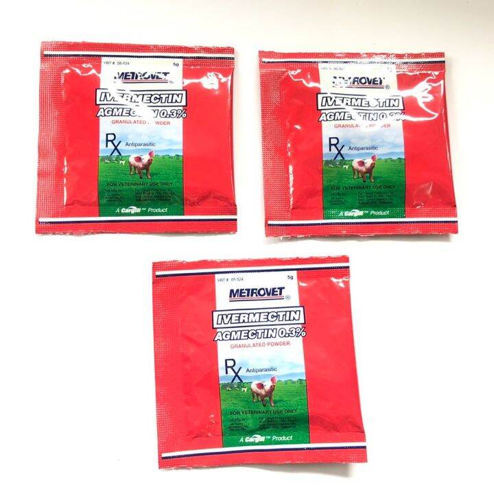 [AGRIVET] 3 SACHETS AGMECTIN 5g/ For PET/ Para sa alagang hayop | Lazada PH