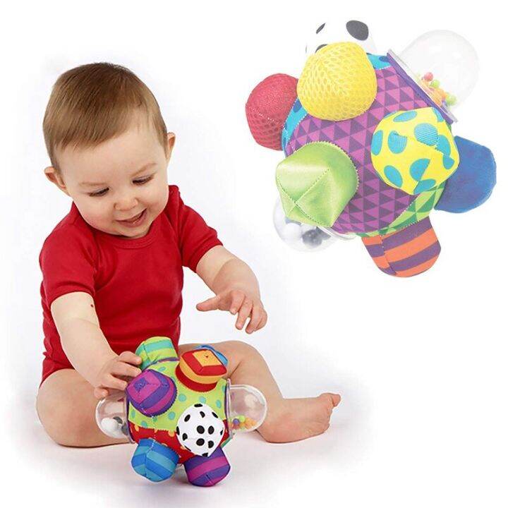 Toddlers Sensory Bell Toys Cognitive Developmental Bumpy Ball Rattles ...