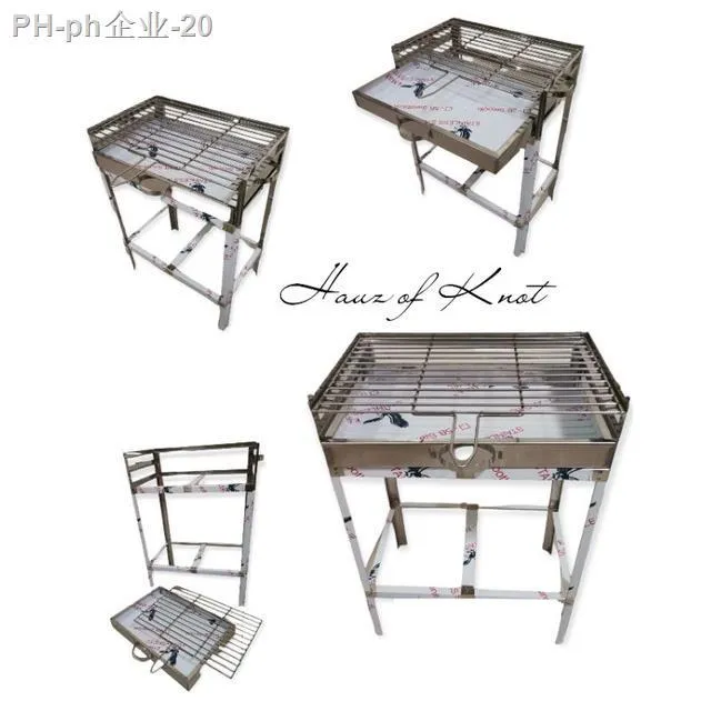 Pure Stainless Ihawan Portable Barbecue Charcoal Griller with Stand ...