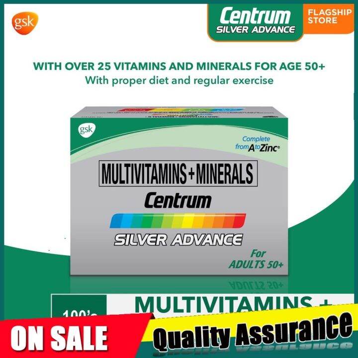 Centrum Silver Advance Multivitamins Minerals for Adults 50 100s ...