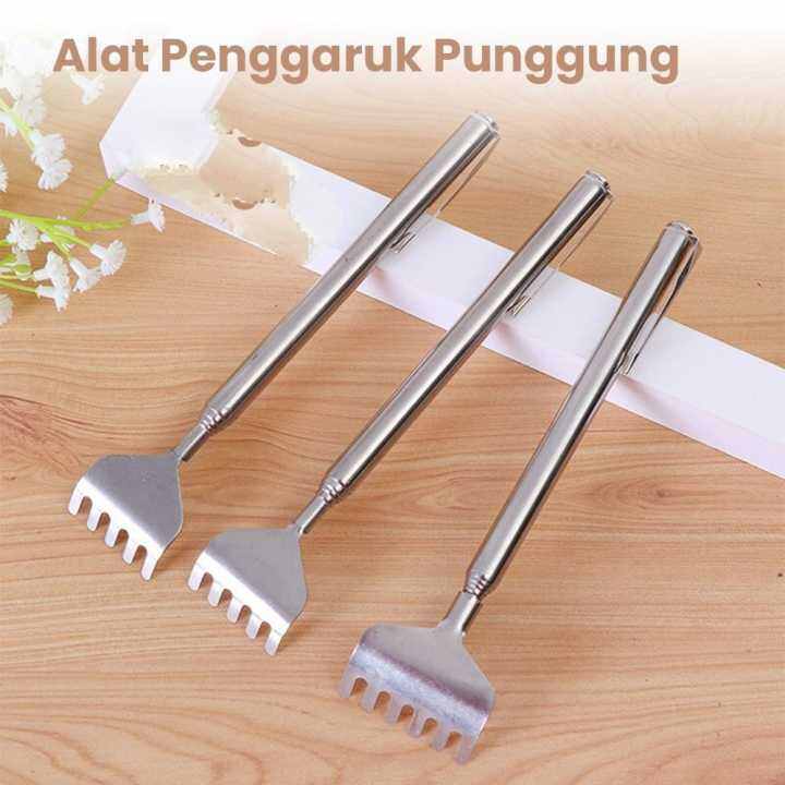 alat garuk punggung stainless penggaruk garukan back scratch teleskopik ...