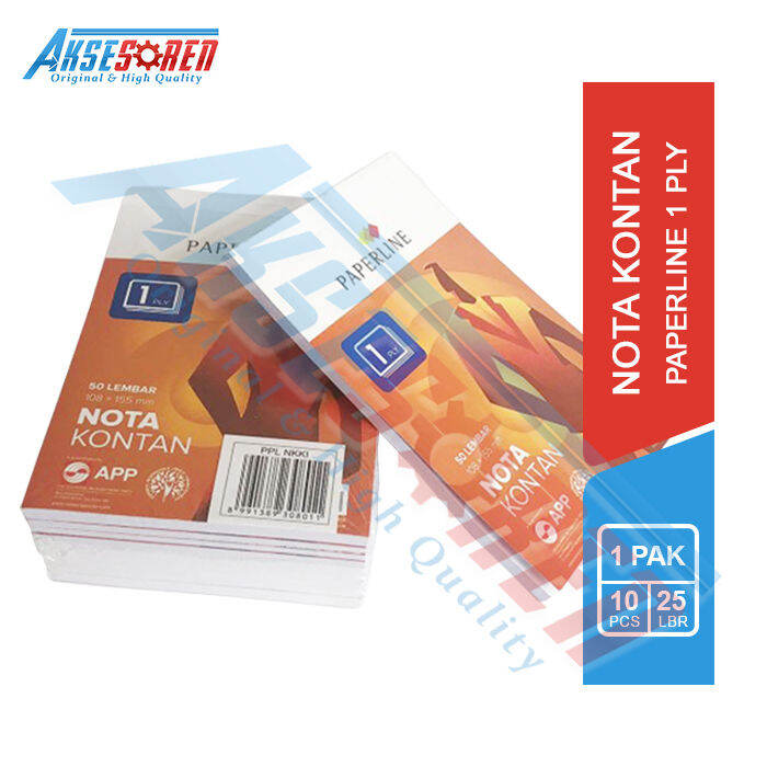 Nota Kontan 1 Ply Paperline [PPL-NK-K1-TK/10 Buku] / Nota Pembelian K1 ...