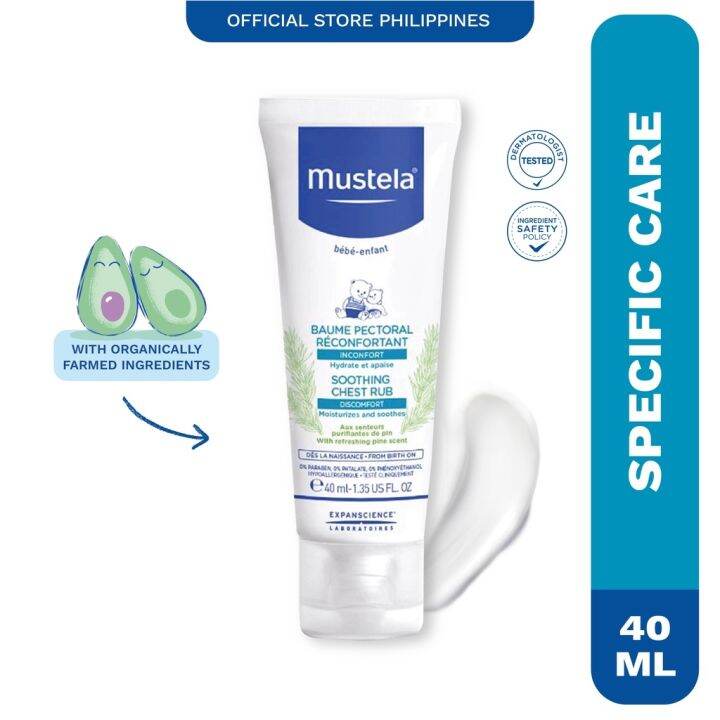 Mustela Soothing Chest Rub 40ml | Lazada PH