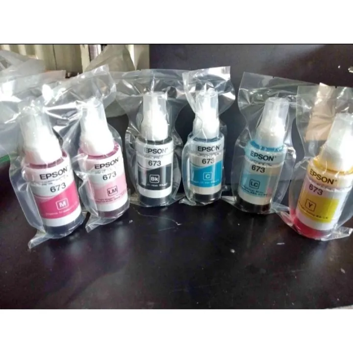 popular Epson 673 Genuine Ink Bottle Bk & Colored L3110 L3115 L3116 ...