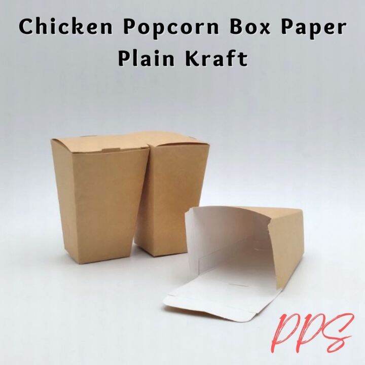 Chicken Popcorn Box Paper Plain Kraft-25pcs | Lazada PH