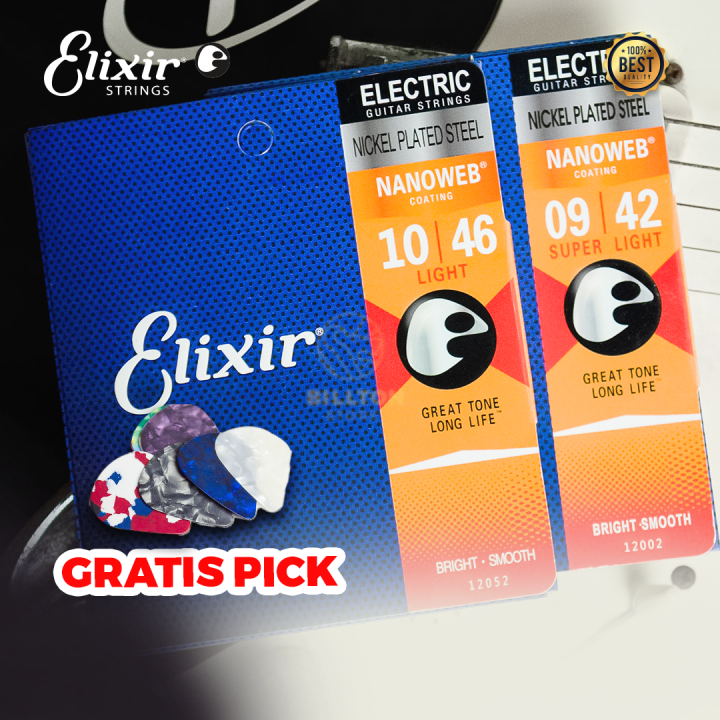 Senar Gitar Elektrik Elixir Nanoweb Nickel Plated Steel Gitar String ...