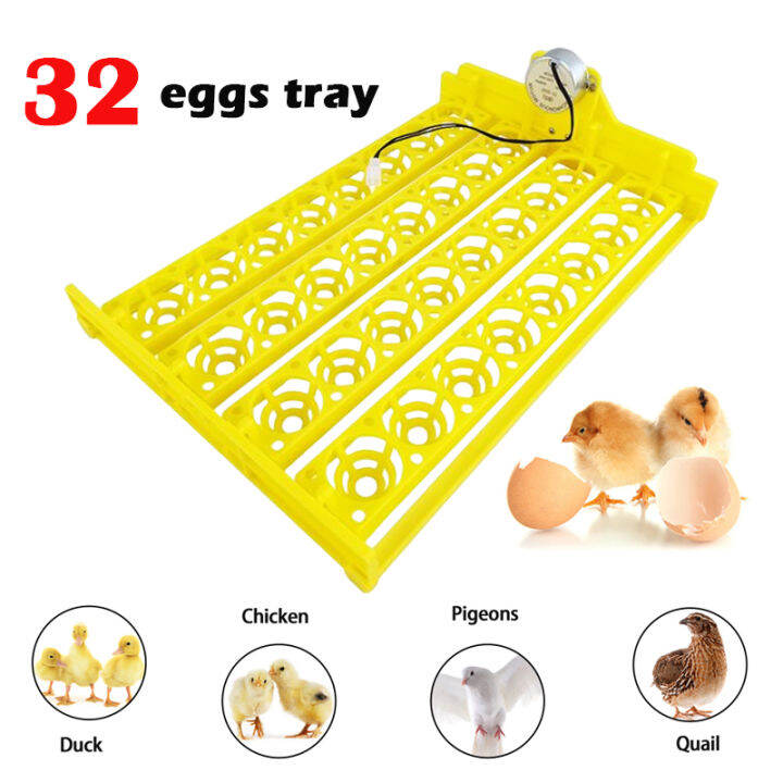 24/32 Eggs Tray with Motor Turner 220V Automatic Incubator Egg Turner ...