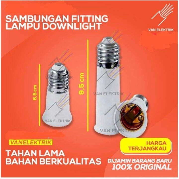 Sambungan Fitting Lampu Downlight Panjang Extension E27 | Lazada Indonesia