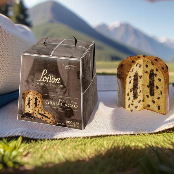 Loison Panettone Regal Italian Traditional Festive Dark Chocolate ...