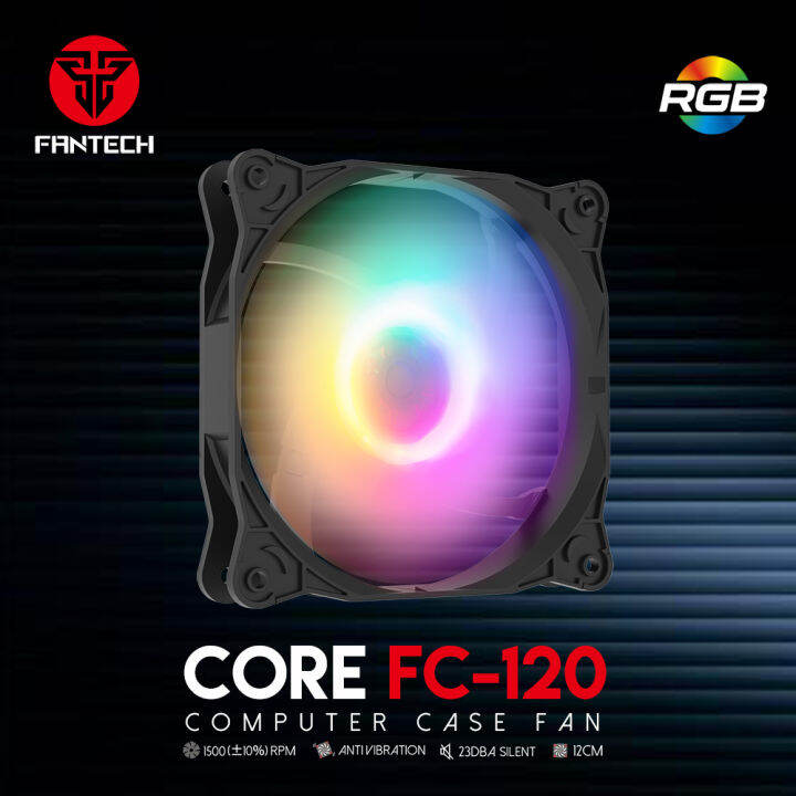 HOB Fantech Fc 120 FC-120 Core RGB Computer Case Gaming Pc Cooling Fan ...
