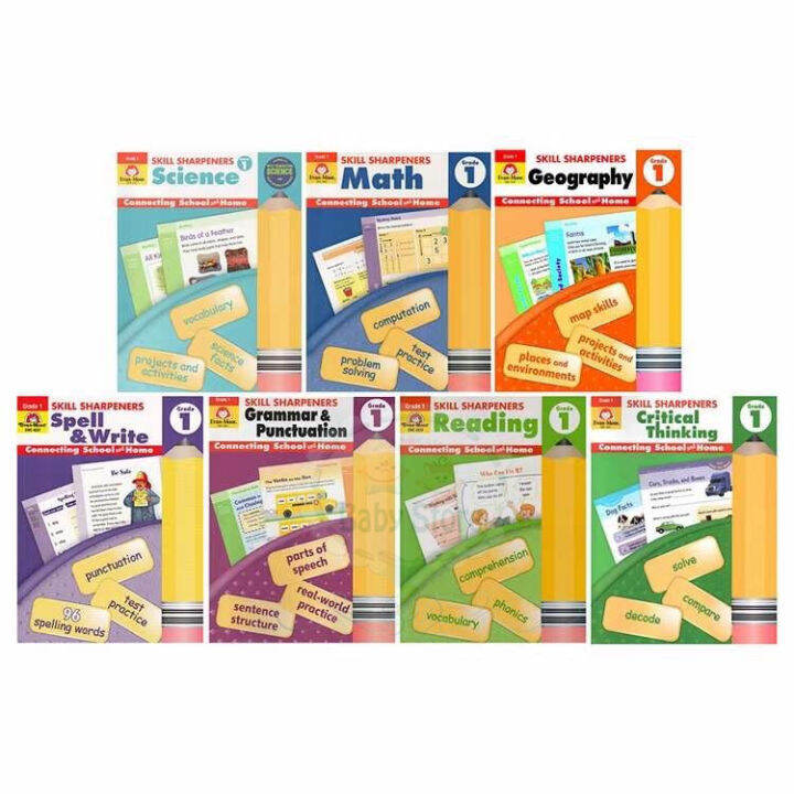 Evan Moore Skill Sharpeners Workbooks Grade 1 (7 Books Set ) | Lazada