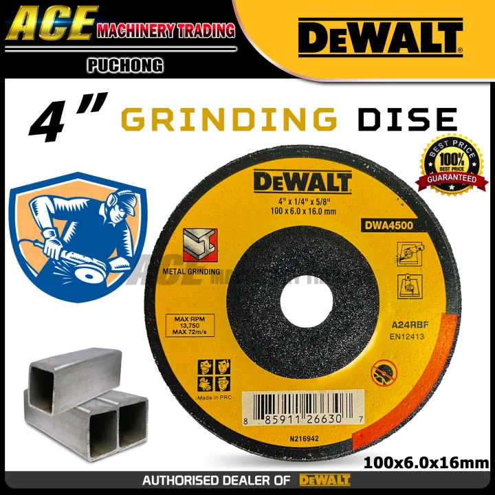 Dewalt 4" Grinding disc / wheel DWA4500 mata grinder besi | Lazada