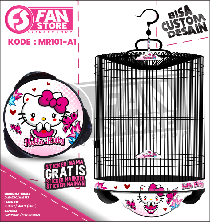Sticker Decal Sangkar Murai No 1 2 3 | Decal Tebok Murai | Stiker Tebok ...
