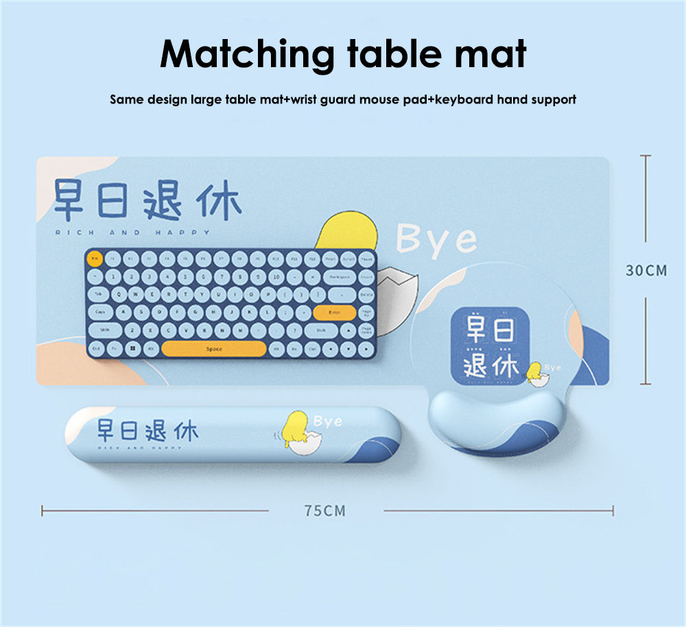 Abaaba (วัสดุคุณภาพสูง) อินส์วินด์ซิลิโคนแป้นพิมพ์สุดน่ารักแผ่นรองพัก ...