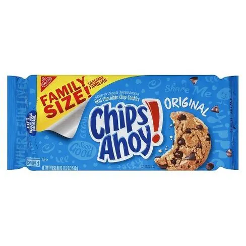 Nabisco Chips Ahoy! Original Chocolate Chip Cookies - Family Size, 18.2 ...
