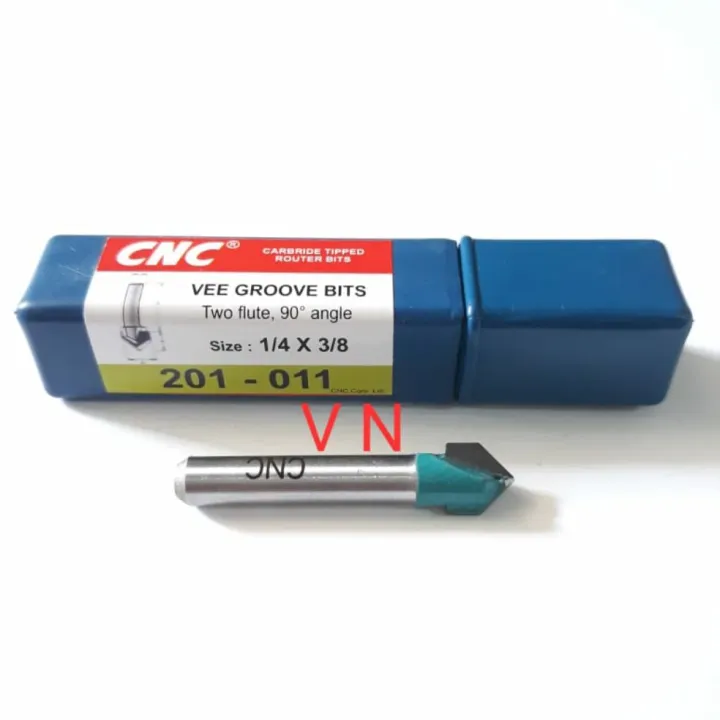 Mata Profil/Router 10 mm 201-011 V Groove Lancip 90 Derajat Merk CNC ...