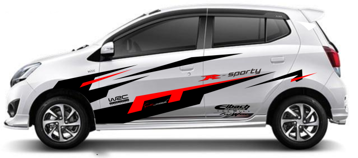 cutting sticker mobil tulisan list samping keren sport | Lazada Indonesia