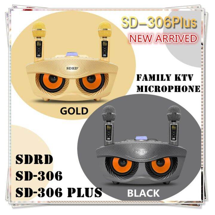 8” Speaker Mic Burung Hantu Viral SDRD SD-306 / 306 PLUS Wireless Bluetooth Dual Microphone ...