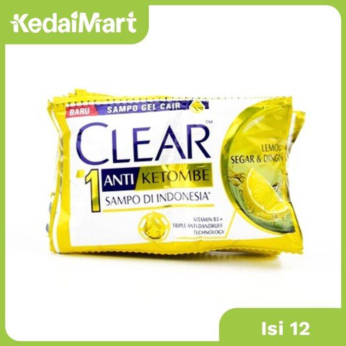 Clear Shampoo Lemon Fresh Renceng Isi 12 x 10 ml | Lazada Indonesia