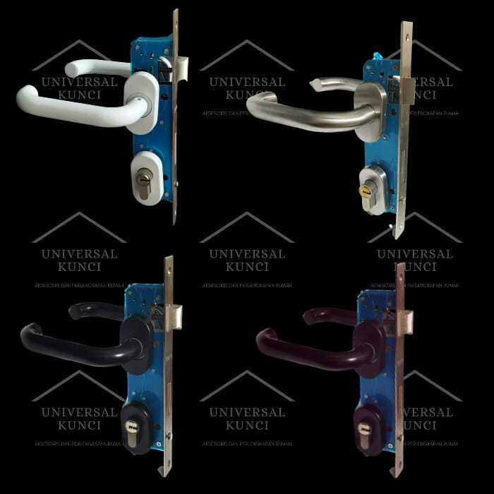HANDLE PINTU ALUMUNIUM KUNCI SET LEVER HANDLE ALUMUNIUM 84030 OVAL ...