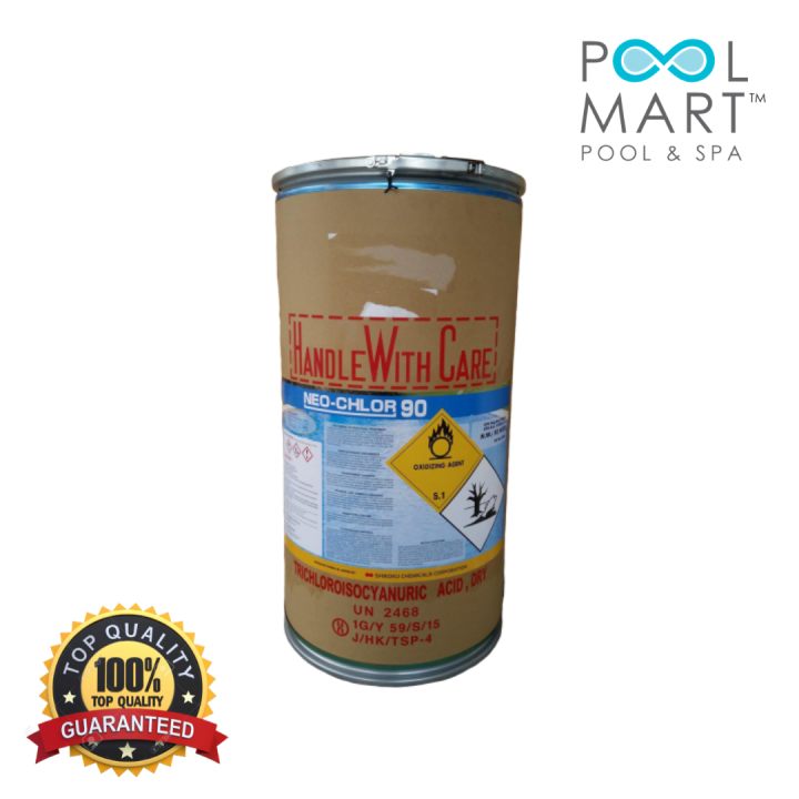 POOL MART NEO-CHLOR Chlorine Powder (Japan) 90% - 50KG / Swimming Pool ...