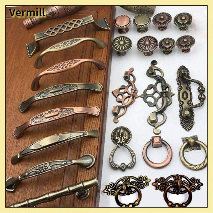 VERMILL คุณภาพสูง ตกแต่งย้อนยุค ฮาร์ดแวร์ดึง ครัวลิ้นชัก มือจับดึง ที่ ...