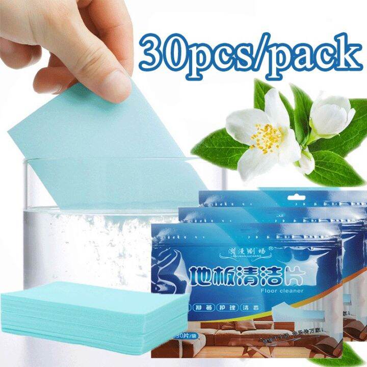 30 Pcs Tile Floor Cleaner Tablets All-around Dissolving Paper Cleaning ...