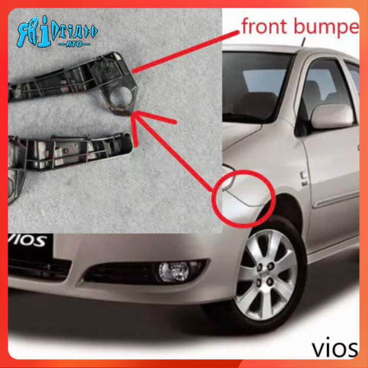 RTO a pair front bumper bracket Buper clip retainer for TOYOTA VIOS 2002 2003 2004 2005 2006 ...