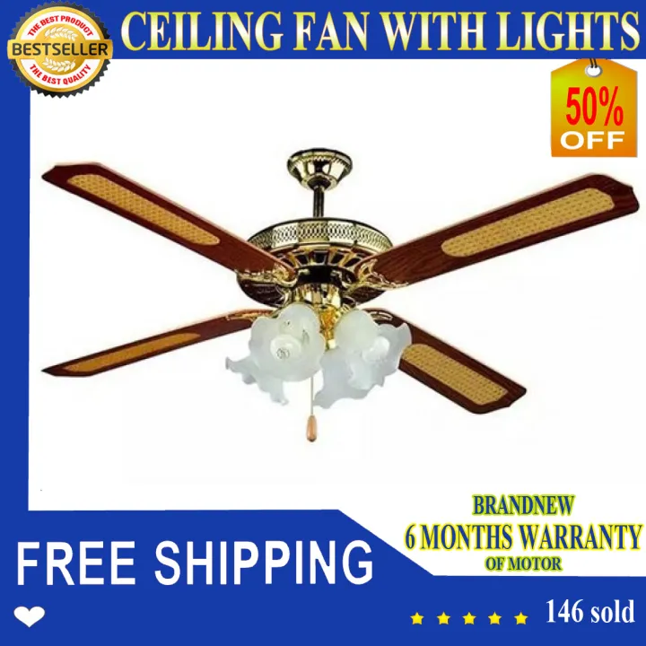 Ceiling Fan with Lights 4Blades | Lazada PH